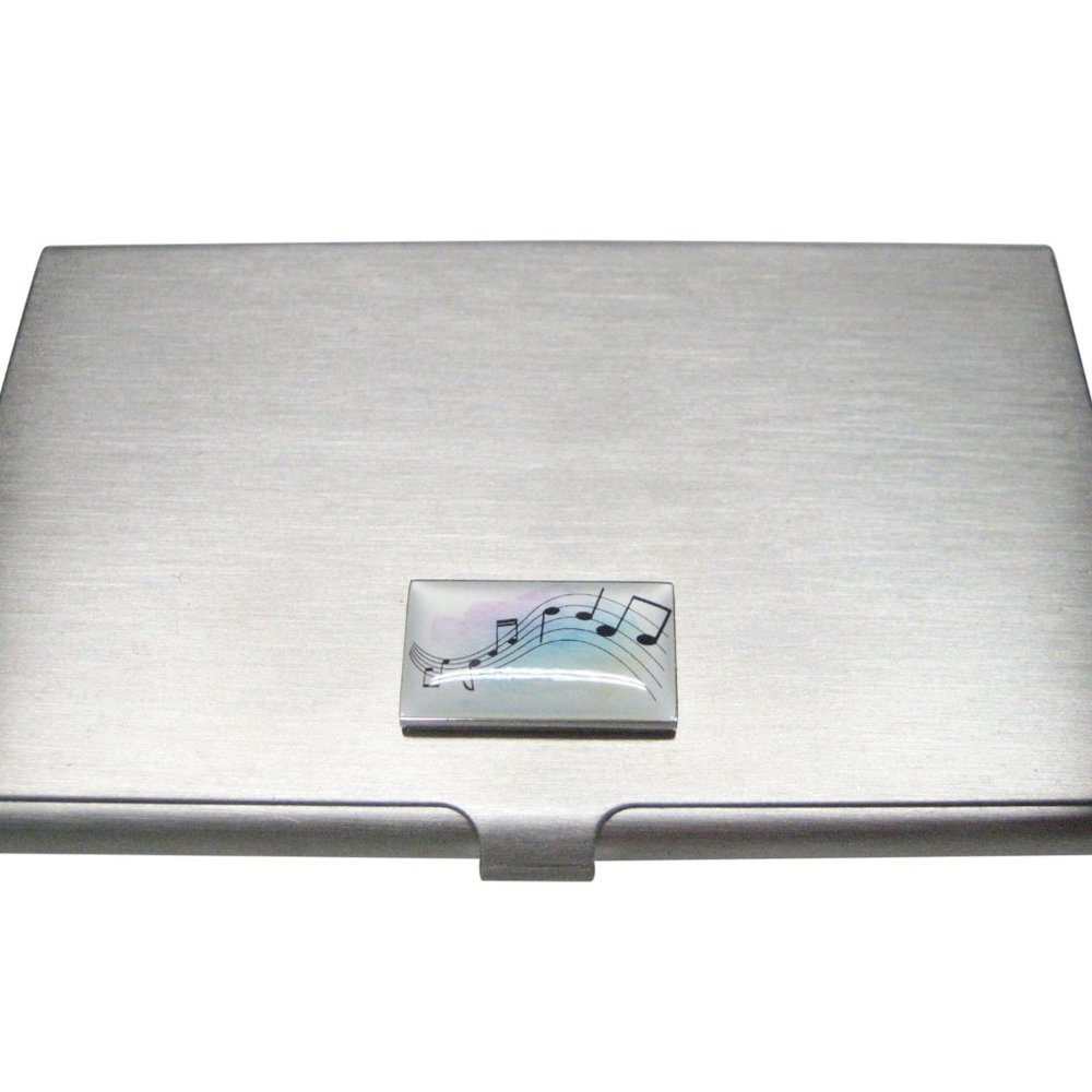 Colorful Music Notes Business Card Holder - Gem